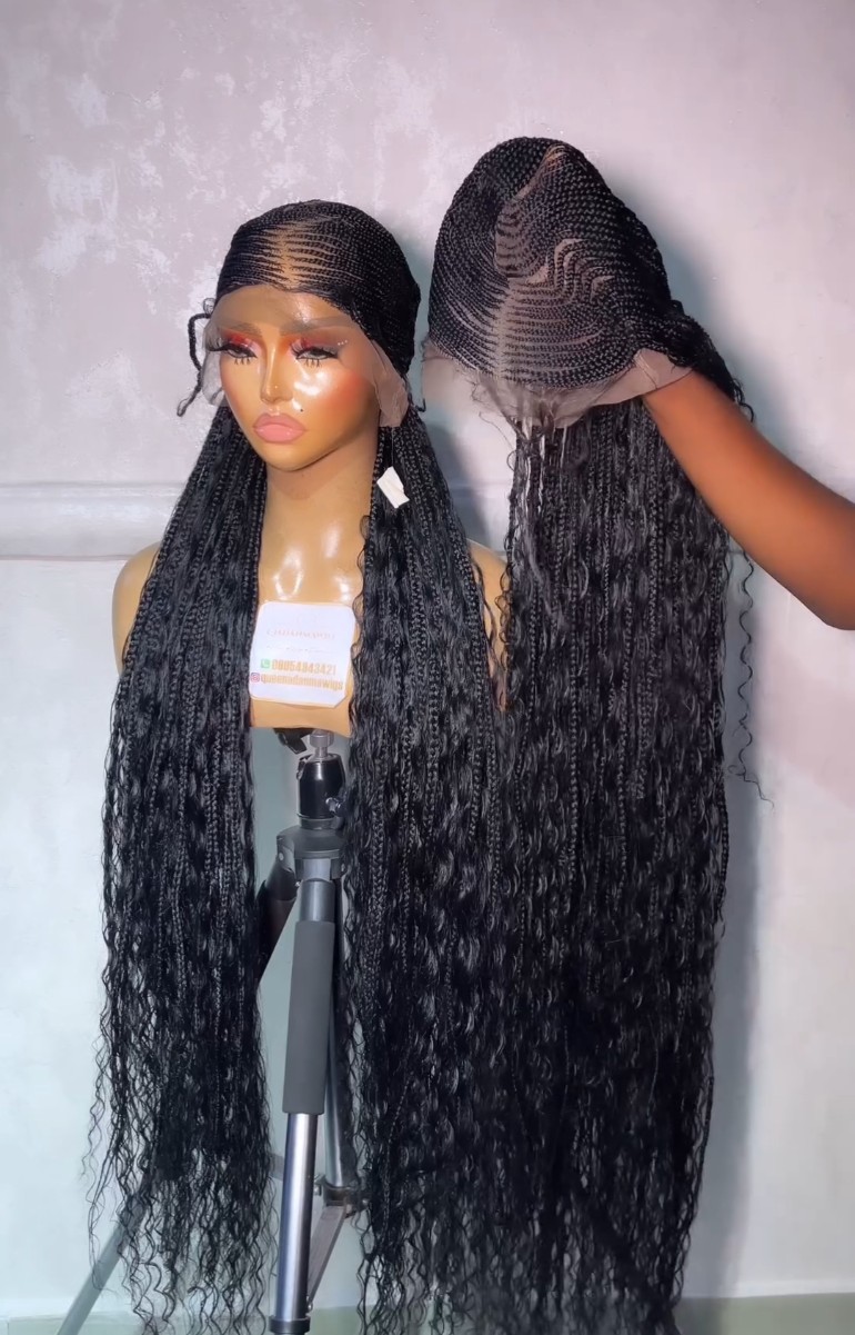 Full lace Cornrow boho braids – Eve braided wigs
